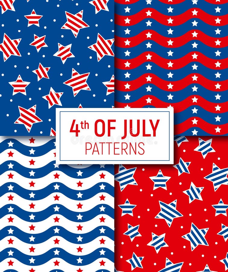 4th of july patterns stock vector. Illustration of symbols - 41029553
