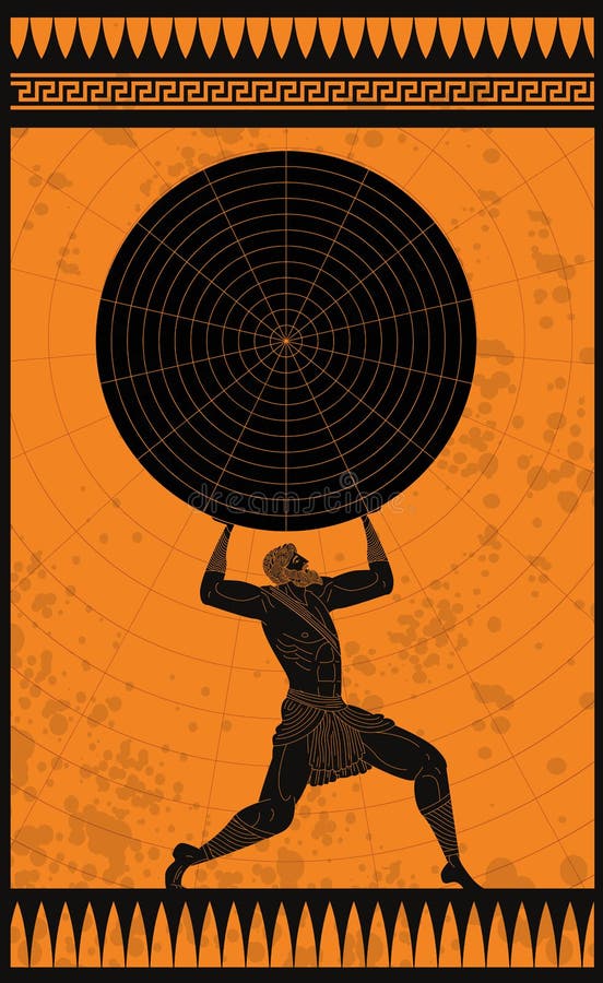 Atlas mythology stock vector. Illustration of illustrator - 14336609
