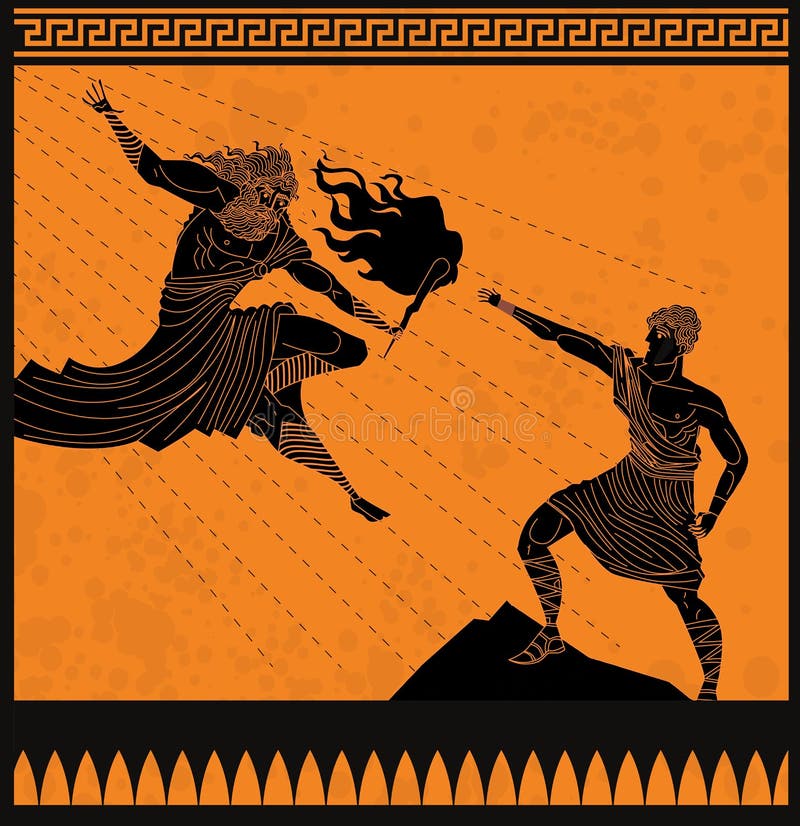 Prometheus Stealing Fire Greek Mythology Stock Vector - Illustration of ... Prometheus Stealing Fire Greek Mythology Stock Vector - Illustration of ...