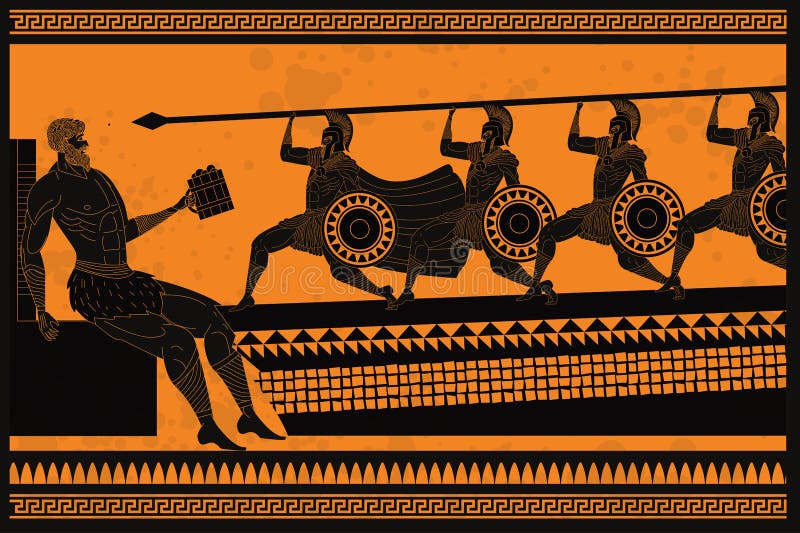 Polyphemus and Odysseus stock illustration. Illustration of blinded ...