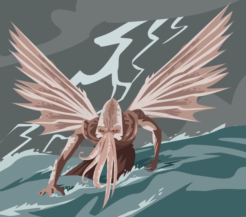 Sea Monster Cthulhu stock vector. Illustration of alien - 22755504