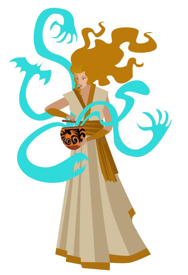 Pandora s box stock vector. Illustration of scene, vector - 10874613