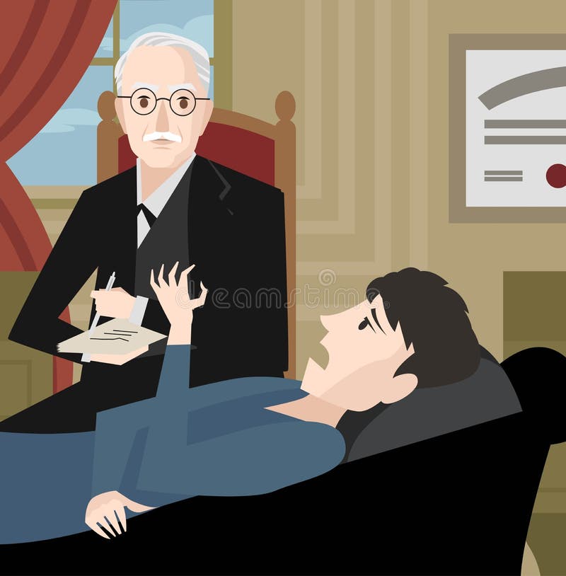 Psychiatrist with Patient in Room Stock Vector - Illustration of care ...
