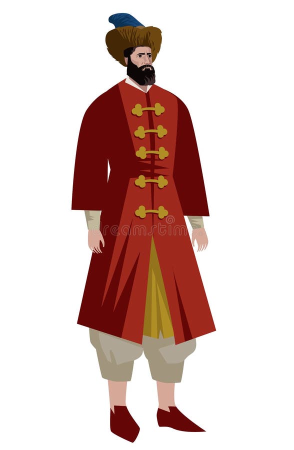 Italian Traveler and Merchant Cartoon Stock Vector - Illustration of ...