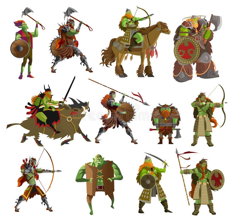 Orcs Stock Illustrations – 287 Orcs Stock Illustrations, Vectors ...