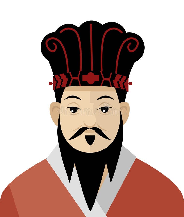 Great Asian Chinese Philosopher Thinker Stock Vector - Illustration of ...