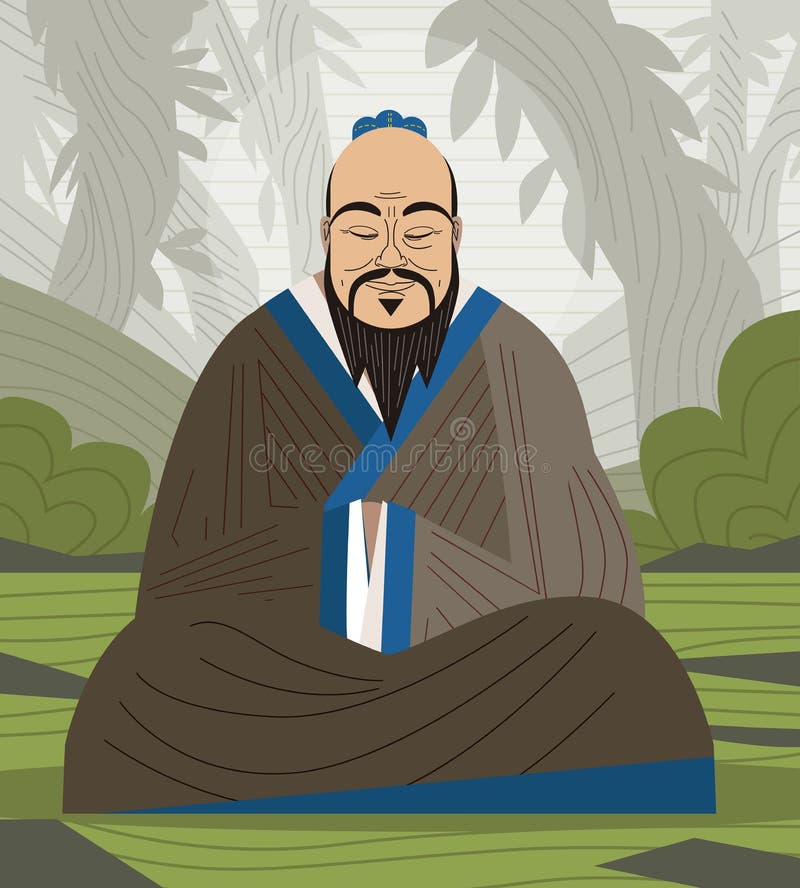 Confucius Ancient China Philosopher Thinker Stock Vector - Illustration ...