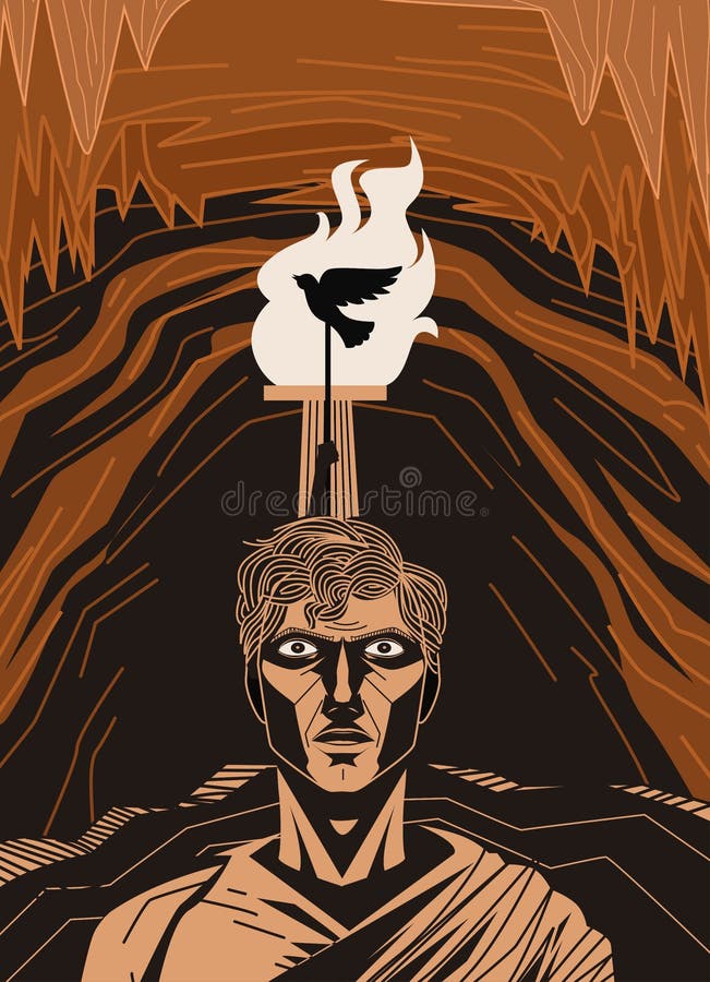 Plato Philosophy Allegory of the Cave Stock Vector - Illustration of ...