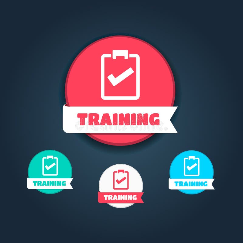 Training Check Labels Vector Stock Vector - Illustration of coach ...