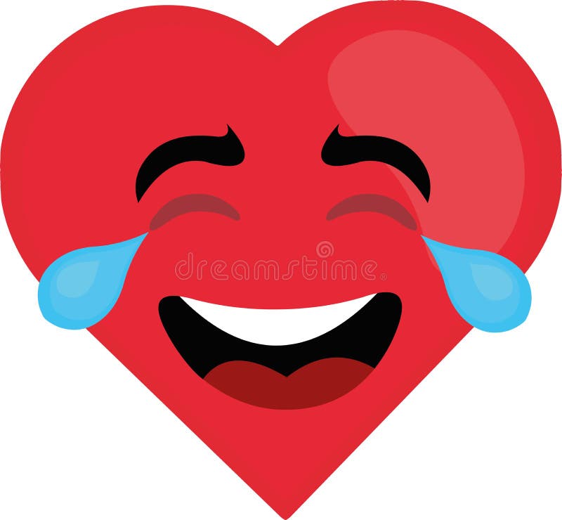 Heart cartoon tears joy stock vector. Illustration of caricature ...