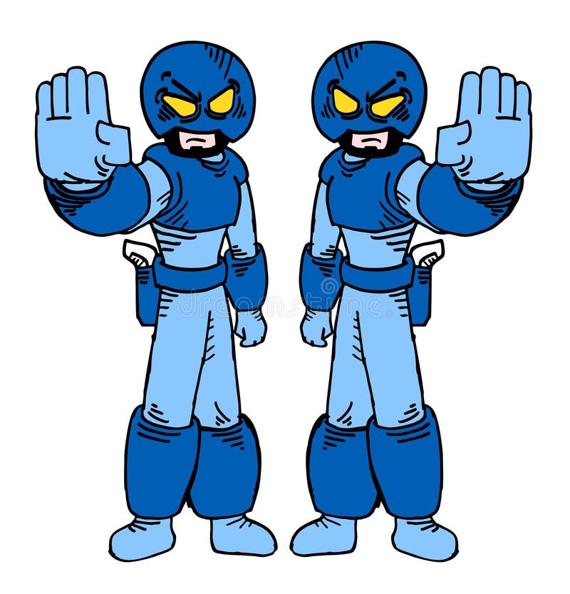 Two polices stock vector. Illustration of cyborg, rebel - 257469690