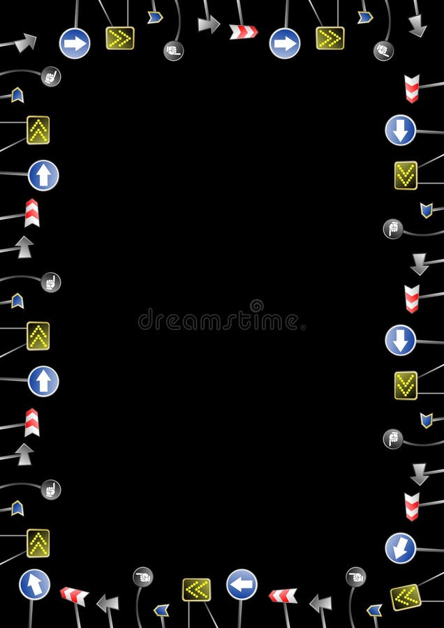 Design of traffic signs stock vector. Illustration of frame - 252821569