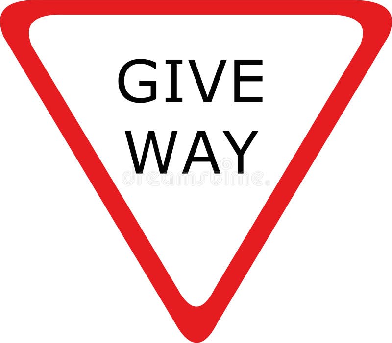 Give Way Road Sign Stock Illustrations – 575 Give Way Road Sign Stock ...