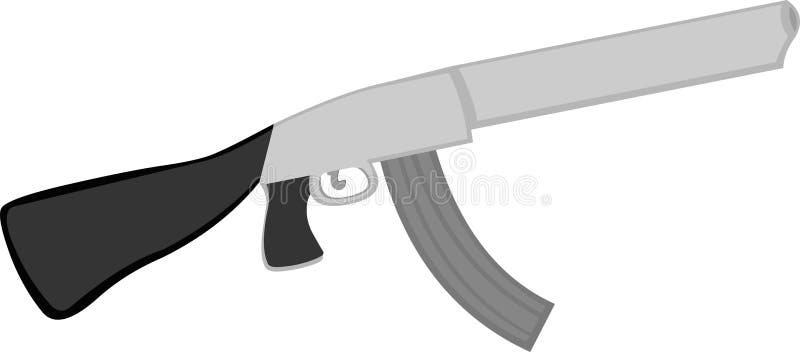 Vector War Machine Gun Cartoon Stock Vector - Illustration of handgun ...
