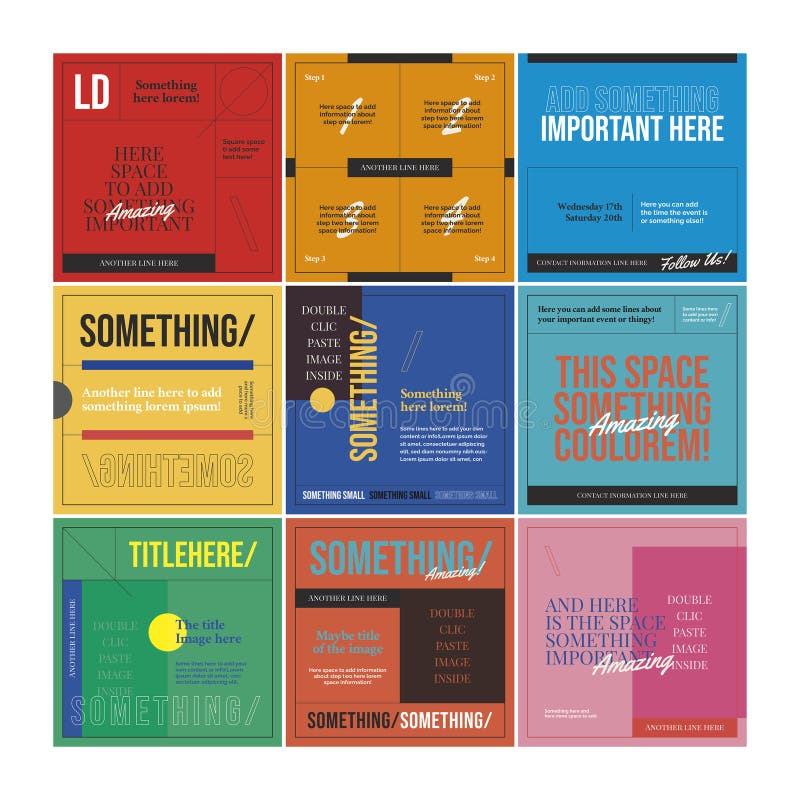 Colorful Boxes Social Media Templates Stock Illustrations – 46 Colorful ...