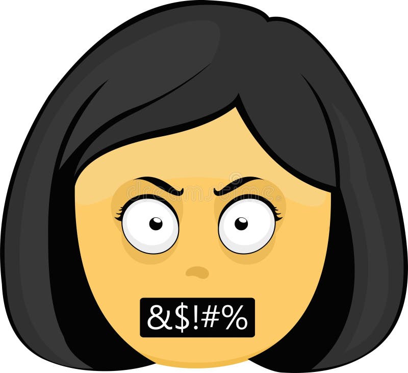 Censored Emoticon face stock illustration. Illustration of sign - 201002808