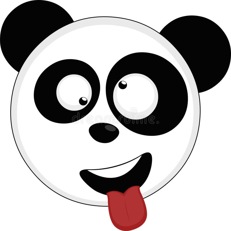Face Panda Bear Crazy Expression Stock Vector - Illustration of insane ...
