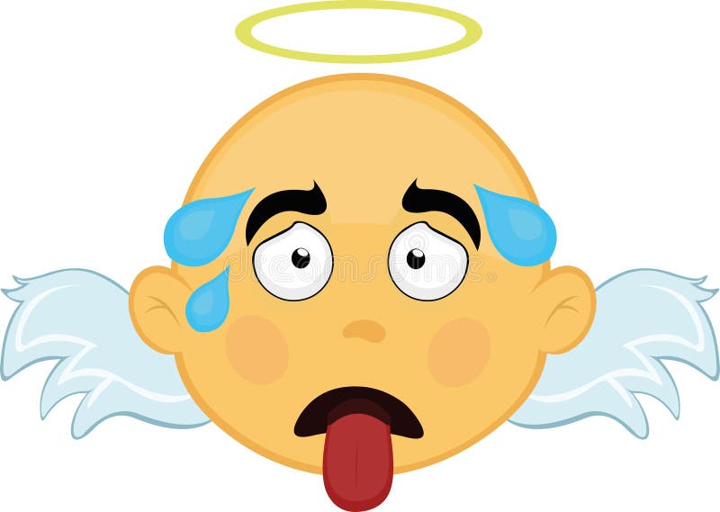 Angel cartoon exhausted stock vector. Illustration of burnout - 327761796