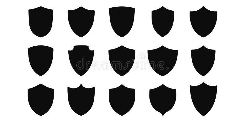 Lovely Collection of Shield Silhouettes. Labels for the Police ...