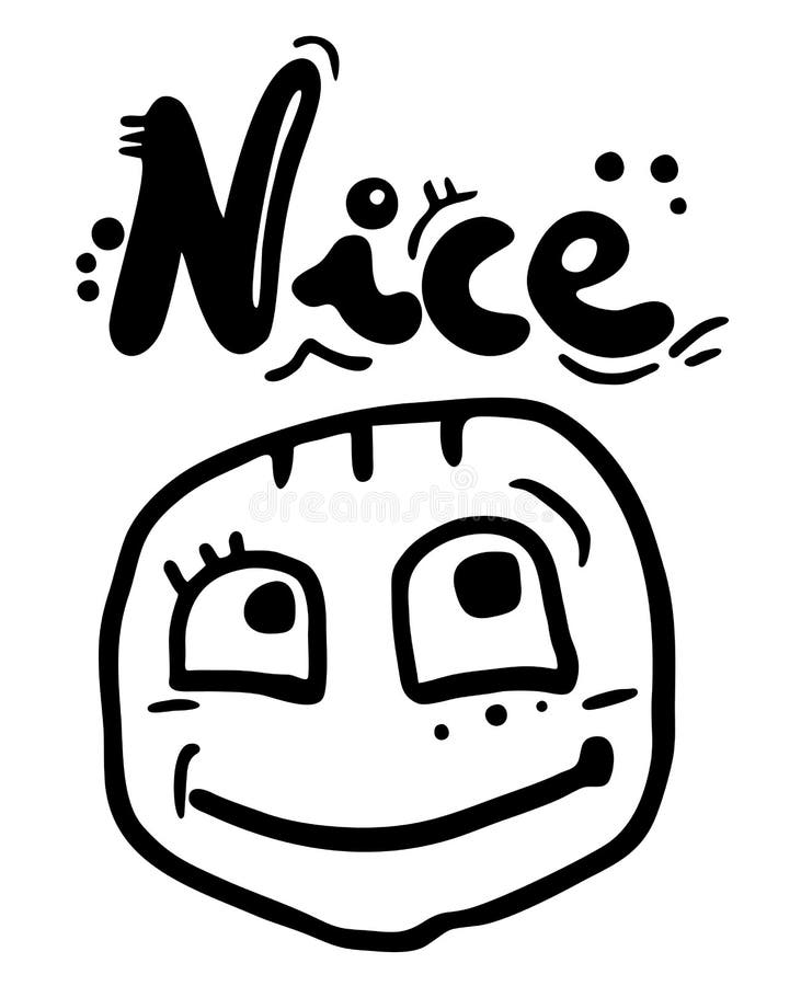 Nice happy face stock vector. Illustration of smile - 257471309