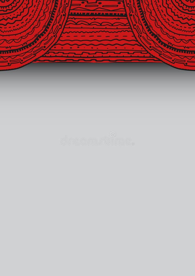 Red curtain cover stock vector. Illustration of design - 236113876