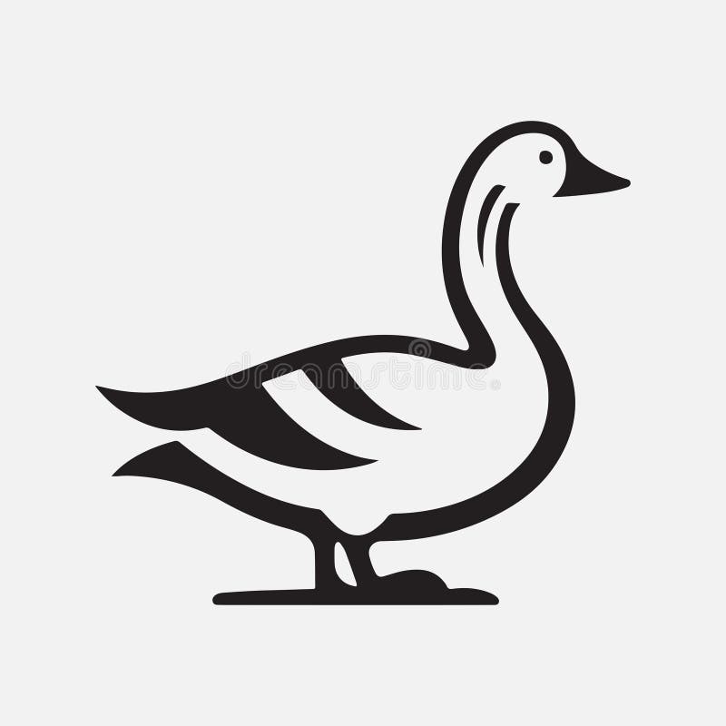 Imprimir El Elegante Logo De Silueta De Oca Para Marca Atemporal ...