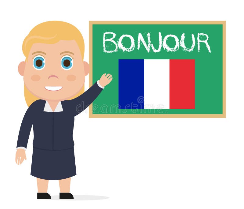 French Teacher Illustration Vector Stock Vector - Illustration of ...