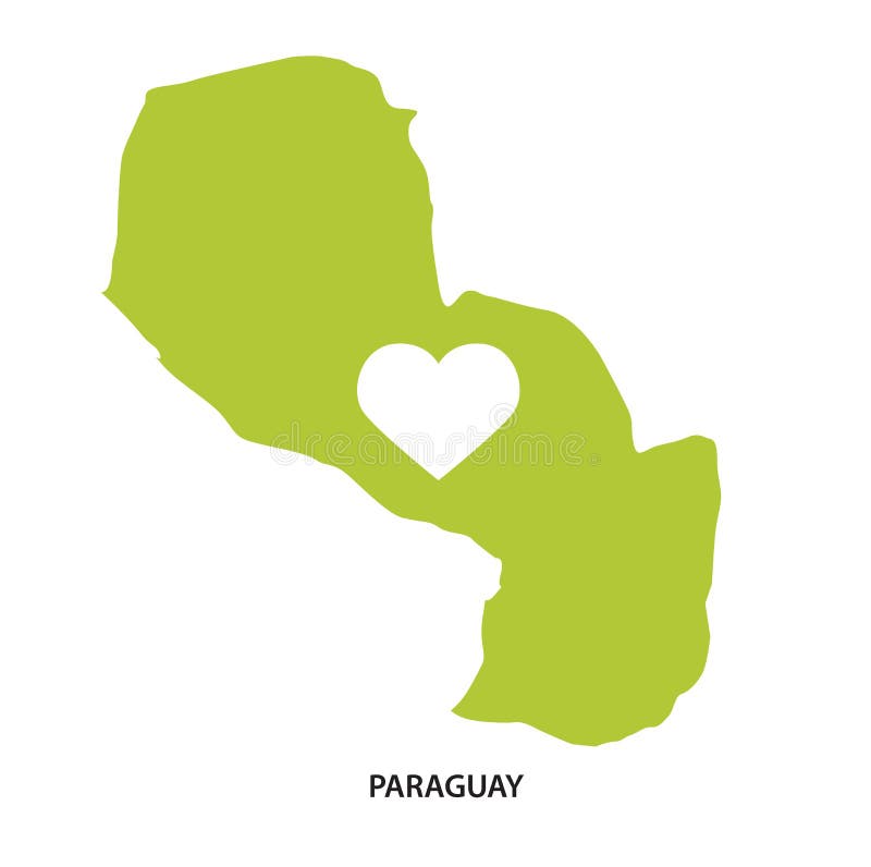 Imprimir. Mapa Vectorial De Paraguay. Silueta Ilustración del Vector ...