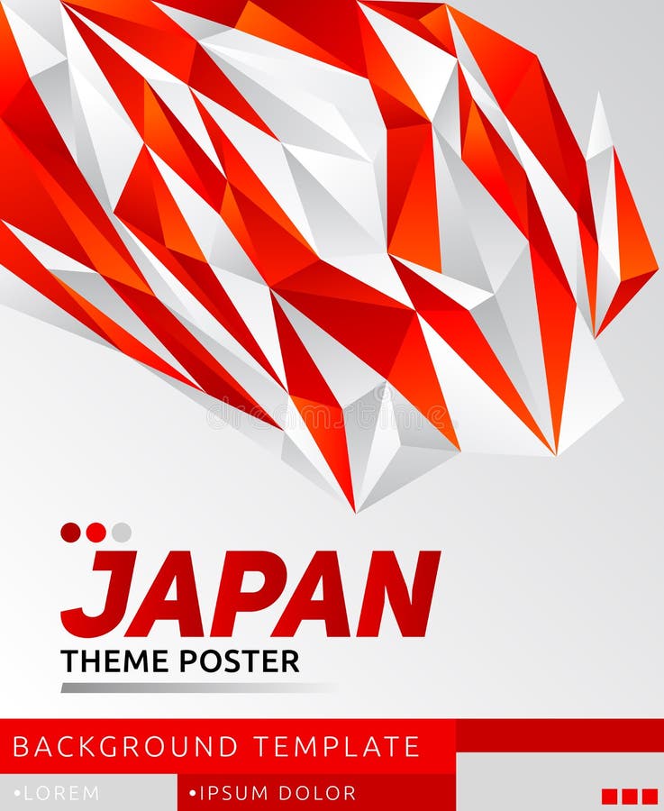 Japan Theme Modern Poster, Vector Template Illustration, Japanese Flag ...