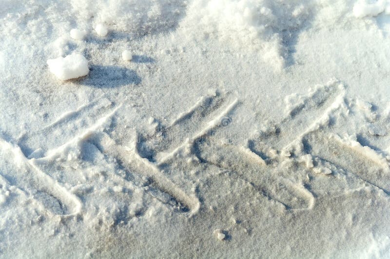 Mittens in Fresh Clean Snow Stock Image - Image of children, child ...