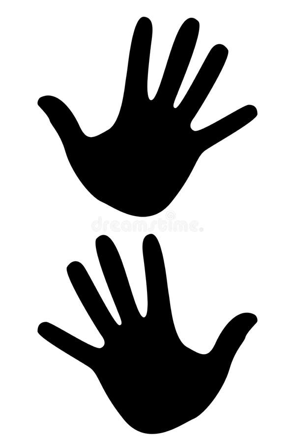 Cartoon Left And Right Palm