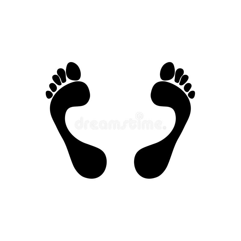 An Imprint of Two Human Feet. Vector Object Isolated on White ...