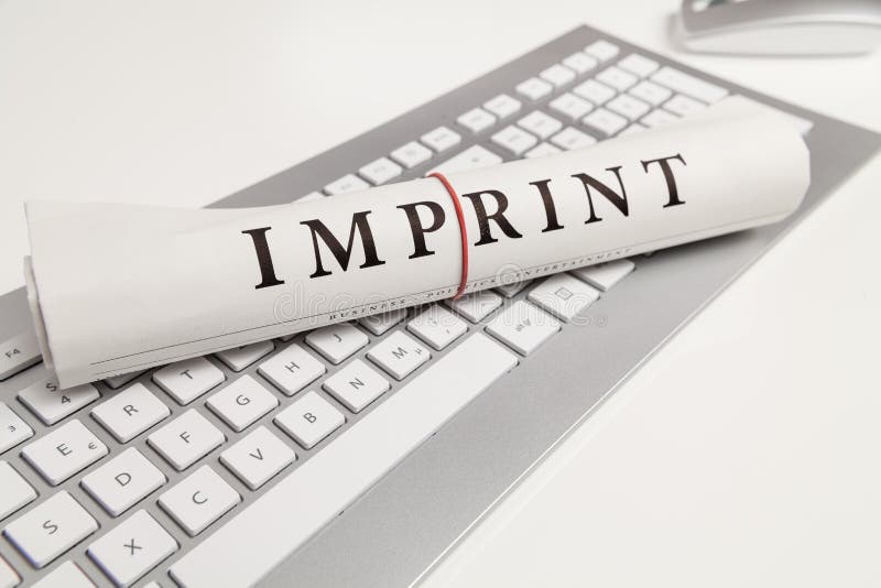 Imprint stock image. Image of work, symbol, text, office - 49700173