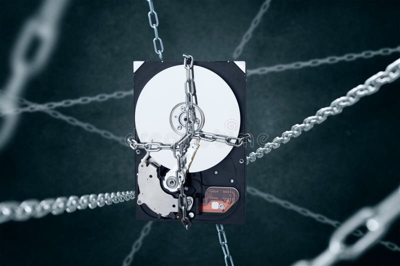 Imprisoned Hard Disc Drive. Stock Image - Image of approach, technology ...