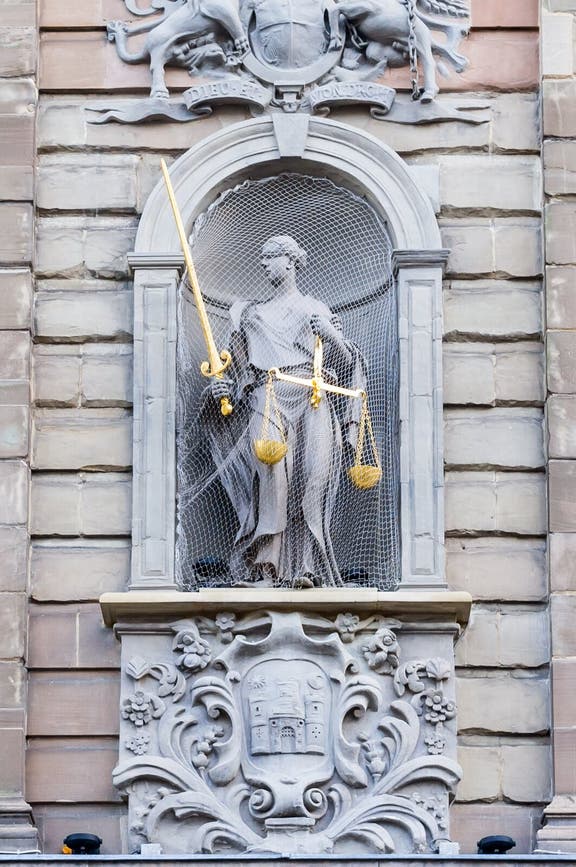 Imprisoned Lady Justice in Chains Stock Photo - Image of guilty ...