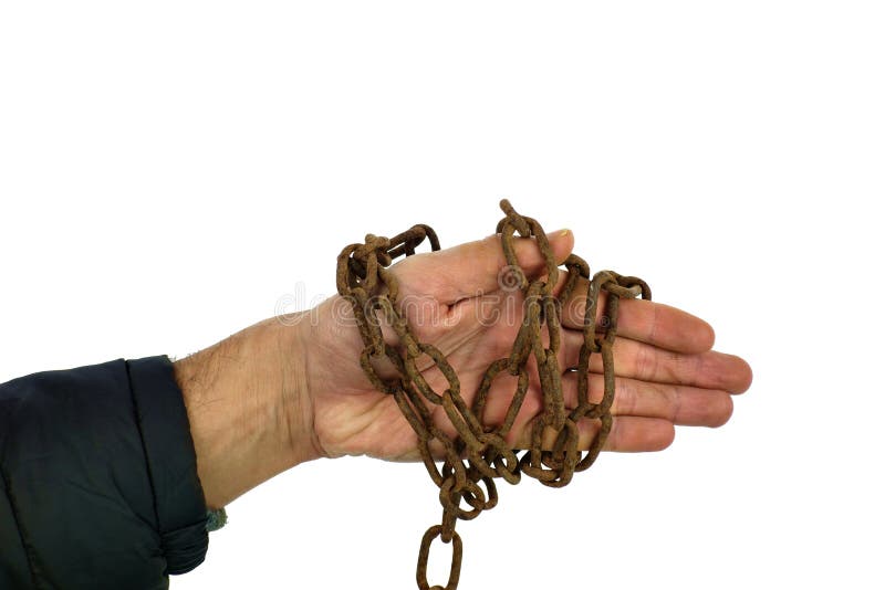 Imprisonment chain stock photo. Image of chained, white - 48358354