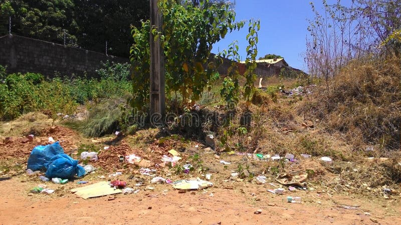 Improper Disposal of Garbage on the Street Stock Image - Image of ...