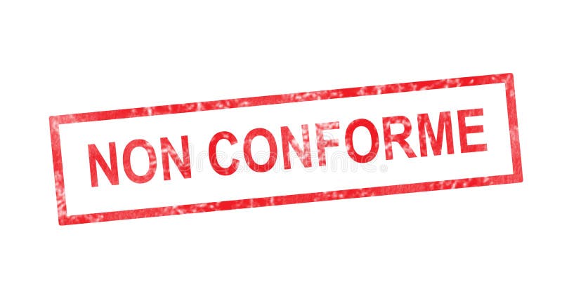 Improper in French Translation in Red Rectangular Stamp Stock ...