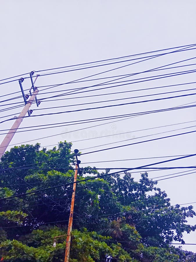 Improper Installation of Electrical Cables, Stock Photo - Image of ...