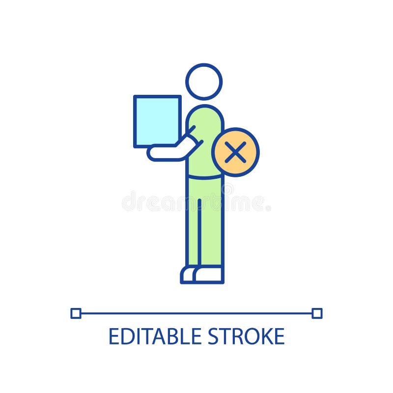 Improper Posture in Lifting Objects RGB Color Icon Stock Vector ...
