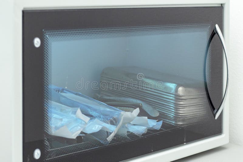 Improper Storage in Sterilizer. Medical Dental Supplies Tools Stock ...