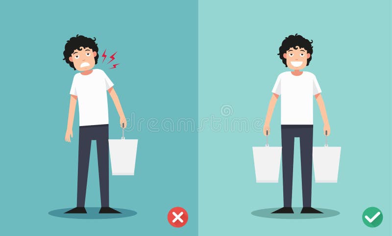 Ergonomics - Line Drawing of Correct Posture To Lift a Heavy Object ...