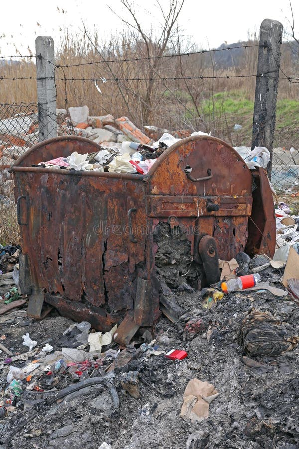 Improper Waste Disposal stock image. Image of dumpster - 152951893