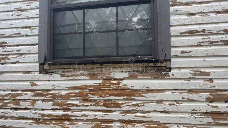 Improperly Installed Window Caused Rot and Damage Stock Image - Image ...