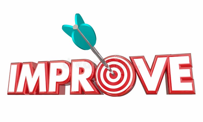 Improve Arrow Bullseye Better Results Word Stock Illustration ...