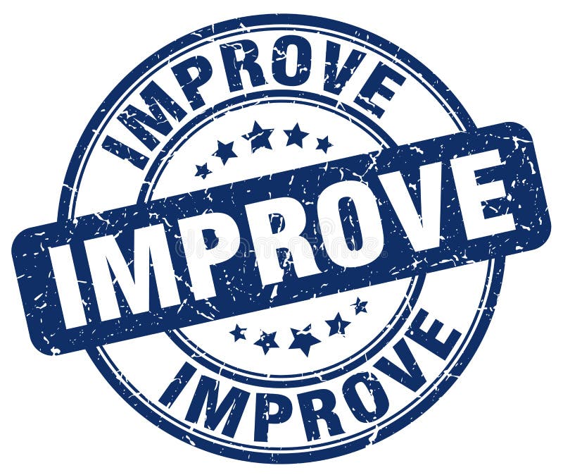 Improve Blue Grunge Round Vintage Stamp Stock Vector - Illustration of ...