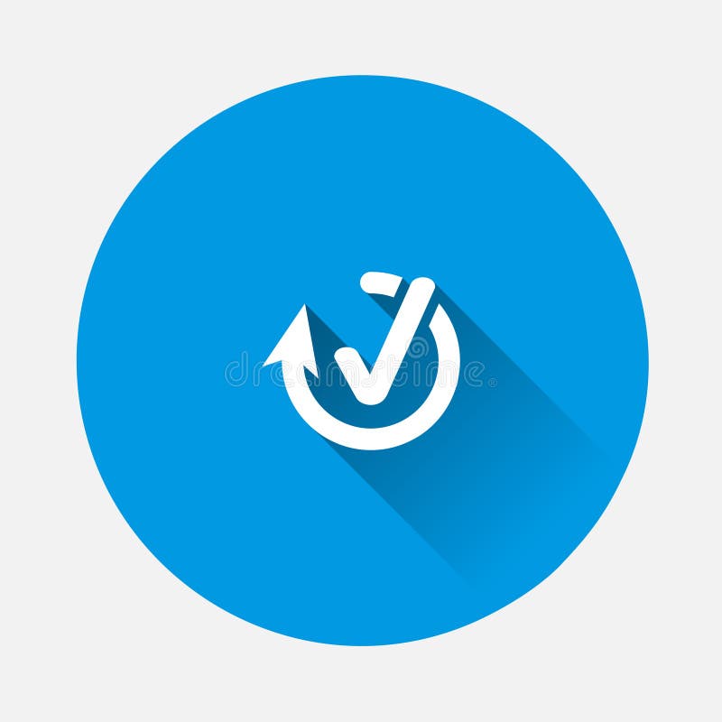 Improve Icon on Blue Background. Flat Image with Long Shadow Stock ...