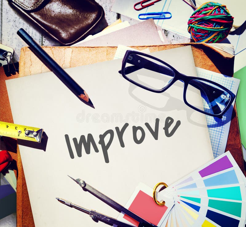 Improve Ideas Inspiration Creative Concept Stock Photo - Image of diary ...