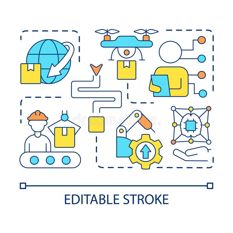 Improve Manufacturing Process RGB Color Icon Stock Vector ...