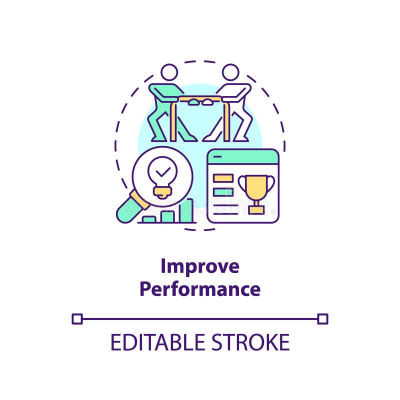 Improve Performance Concept Icon Stock Vector - Illustration of ...